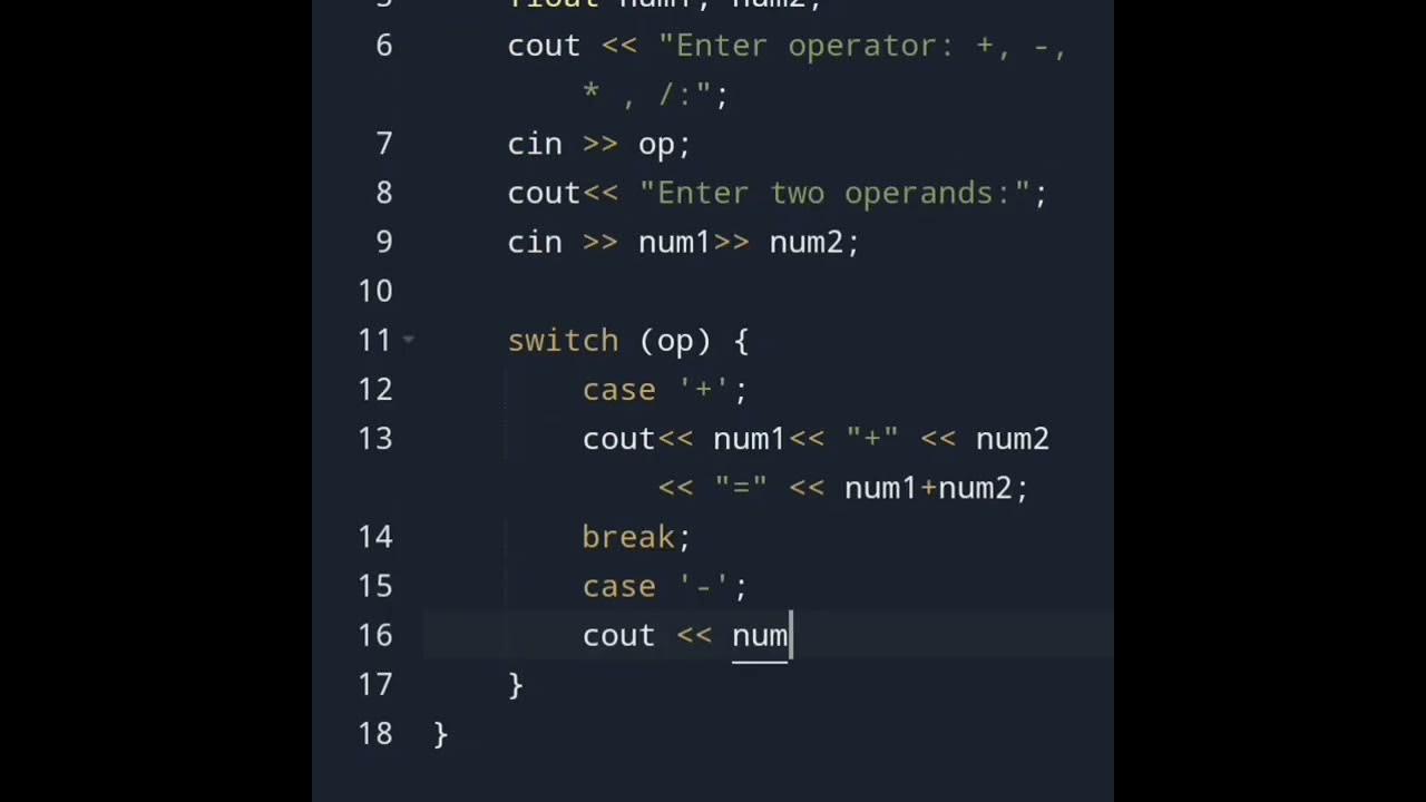 C++ Program to Make a Simple Calculator in 50 X Speed 🥵 #education #fun ...