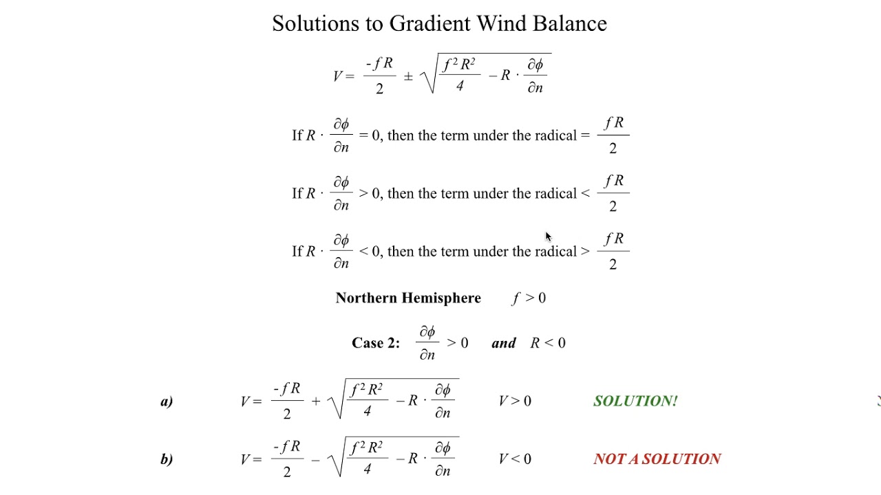 METR2023 - Lecture 11 - Segment 2: Mathematical Solutions of the ...