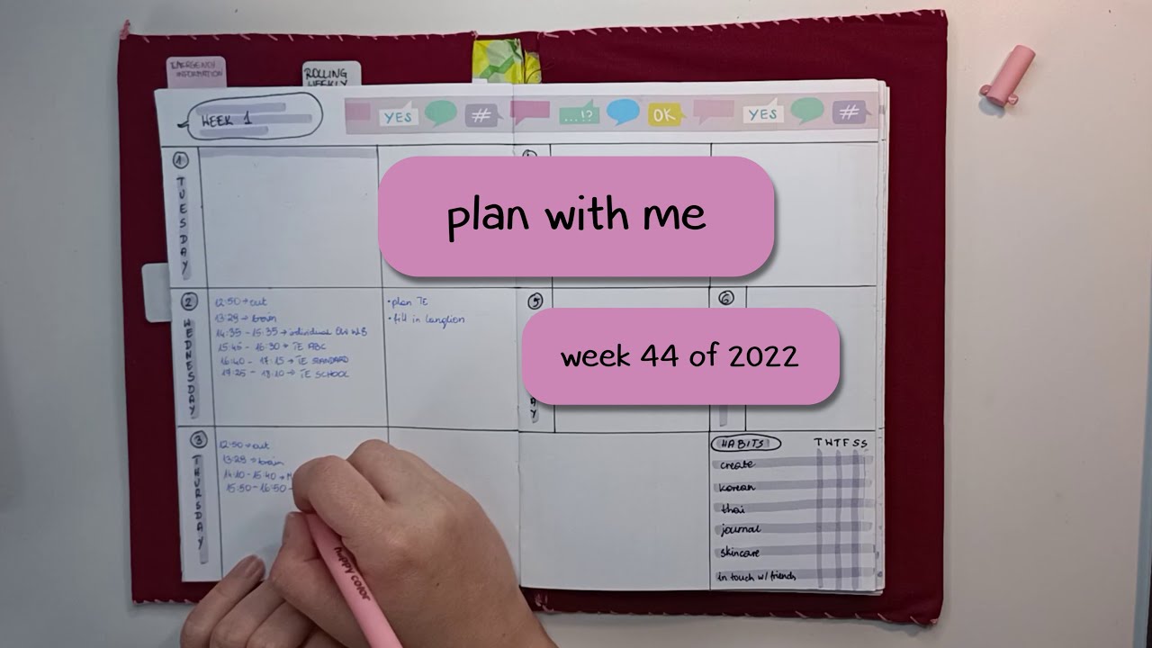 week 44 of 2022 plan with me | unpretty bujo - YouTube