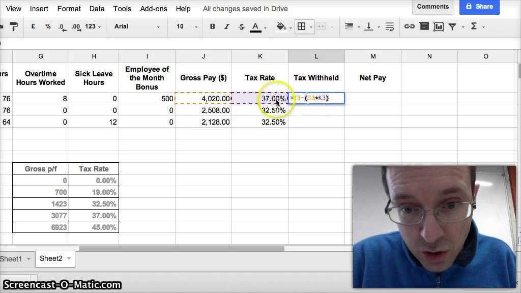 Tax Withheld Calculation YouTube