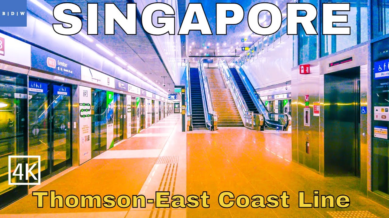 [4K] Experiencing new Singapore MRT line | Thomson-East Coast Line Tour ...