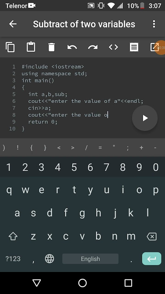 Subtraction Of Two Variables Coding Ytshorts Subtraction Yt Easycoding Programming Shorts