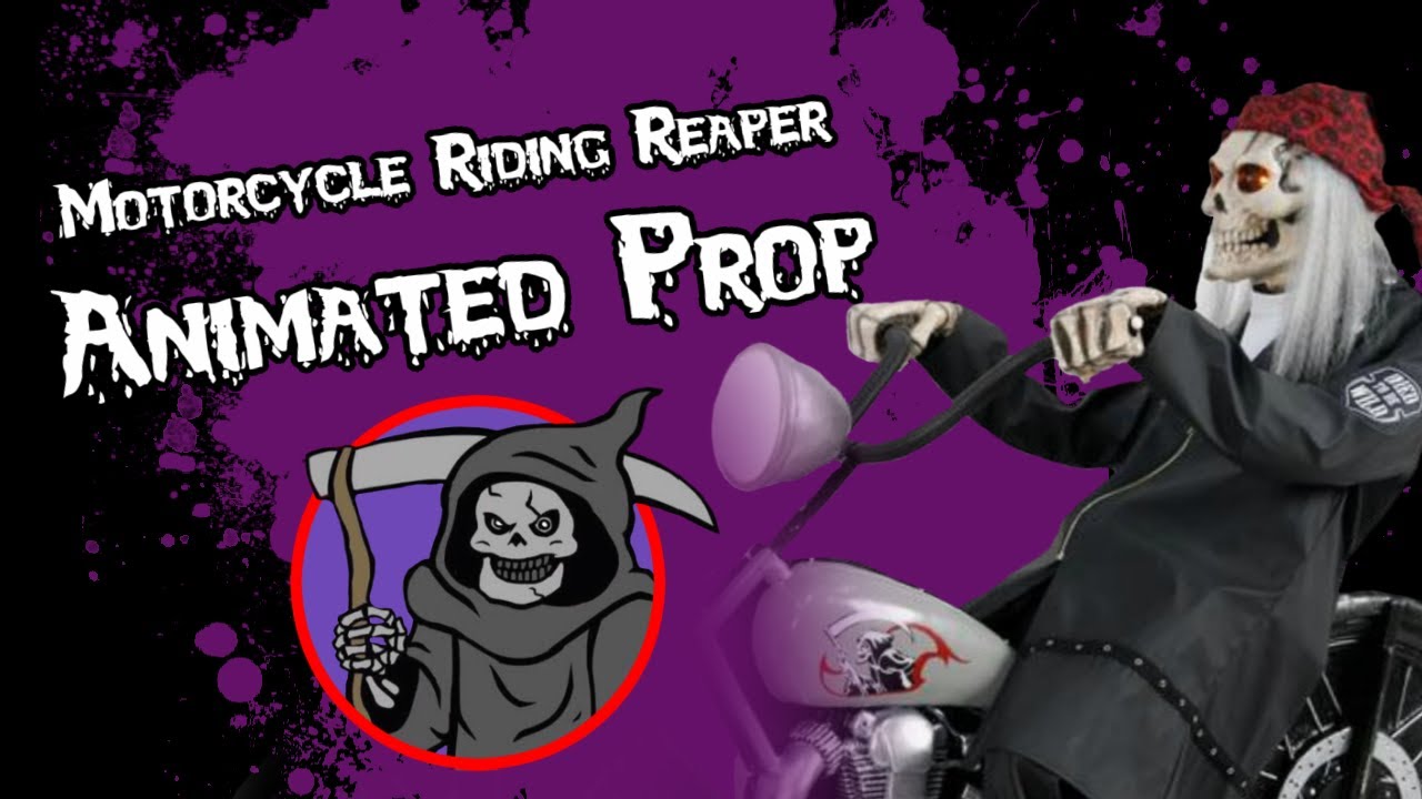 Motorcycle Riding Reaper animated prop - YouTube