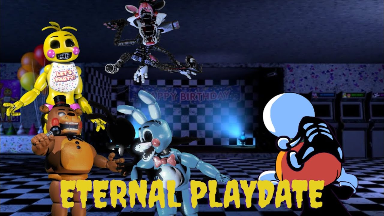 Friday Night Funkin Vs FNAF 2 Eternal Playdate REMASTERED But Skid And ...