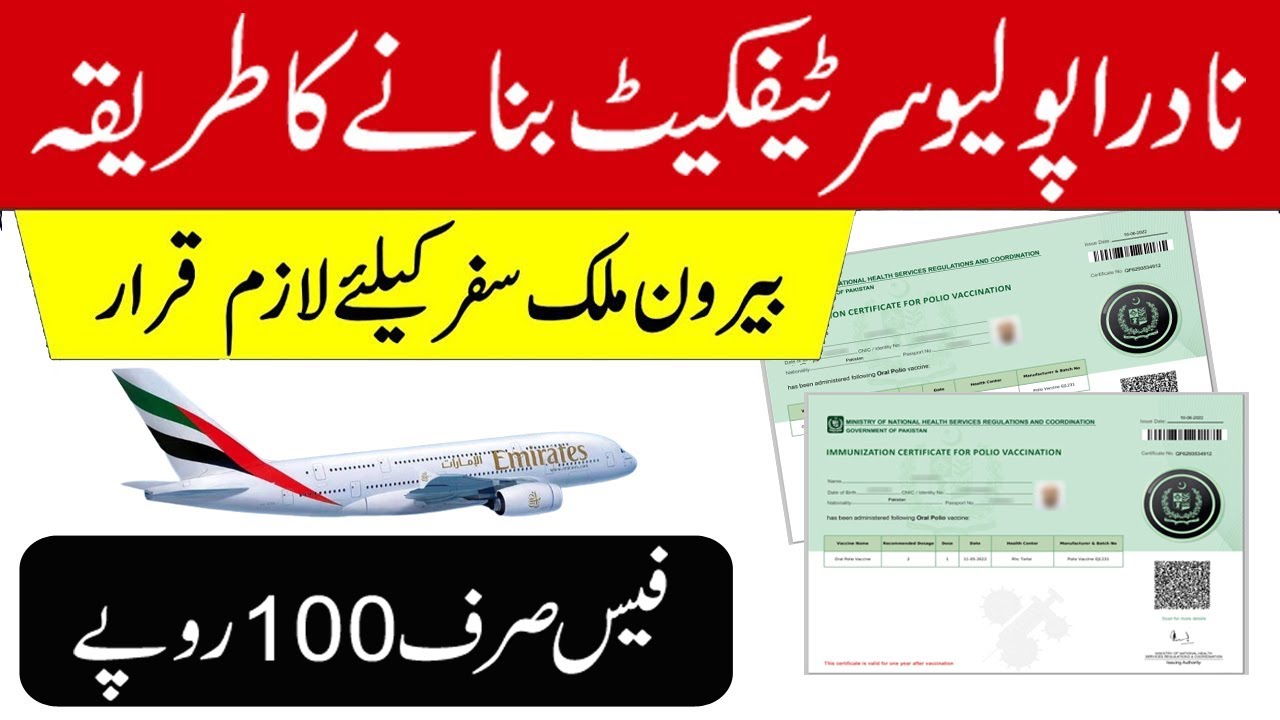 How to Get Nadra Polio Certificate Online 2024 | Nadra Polio Vaccine ...