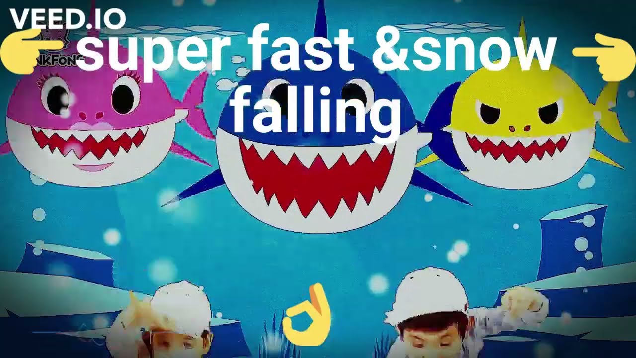 Baby Shark Edited super fast with falling snow #babyshark - YouTube