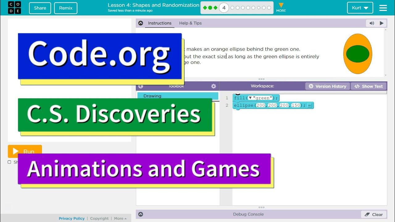 Code.org Lesson 4.3 Shapes and Parameters | Tutorial with Answers | Unit 3 CS Discoveries - YouTube