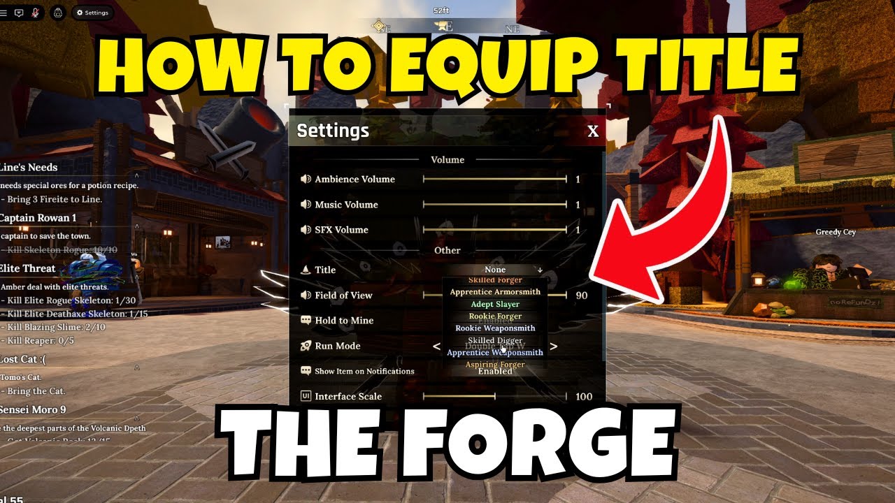 How to Equip Titles in The Forge | Quick Title Tutorial (Roblox) - YouTube