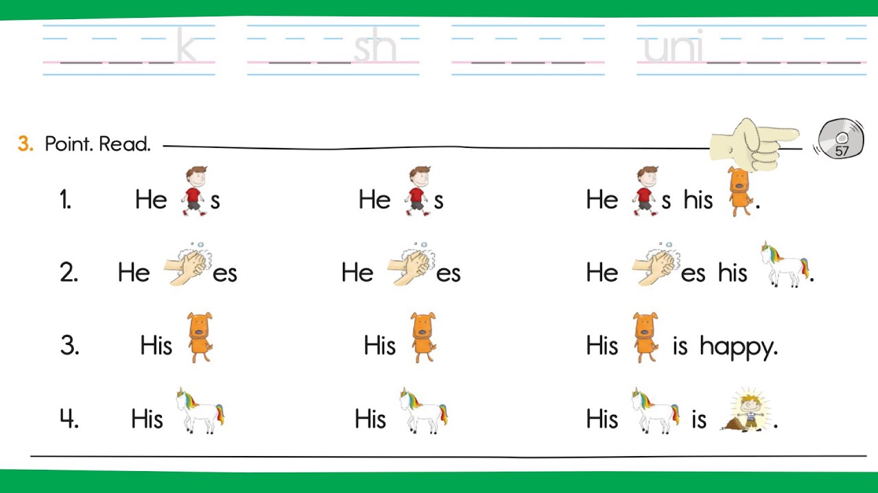 57. Think Read Write 3 - Unit 3 HIS Rebus Chant - by ELF Learning - YouTube