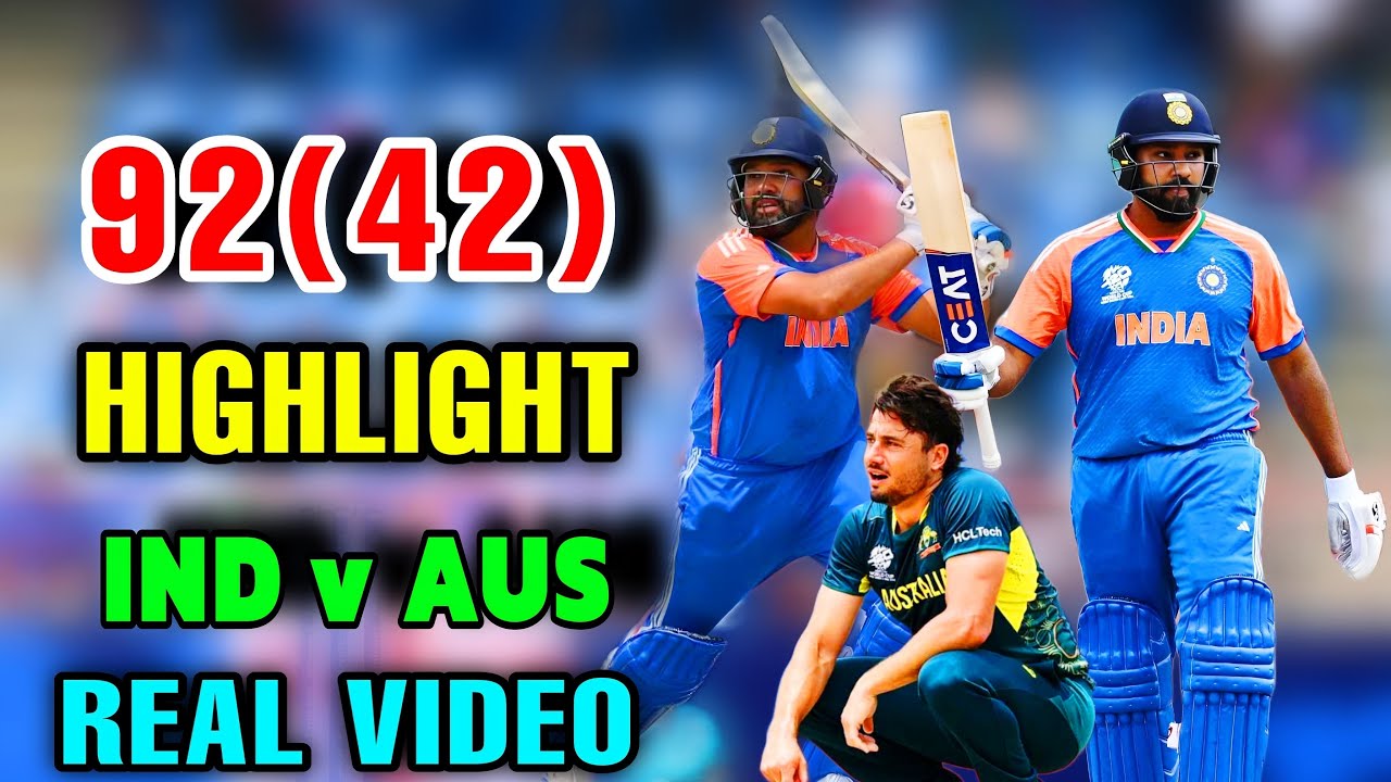 Rohit sharma 92 vs Australia highlights | Rohit sharma vs mitchell ...