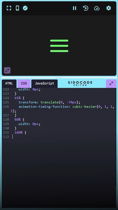 Code 114 | CSS Burger Menu Animation with Vanilla JS #coding #css #html #webdesign - YouTube