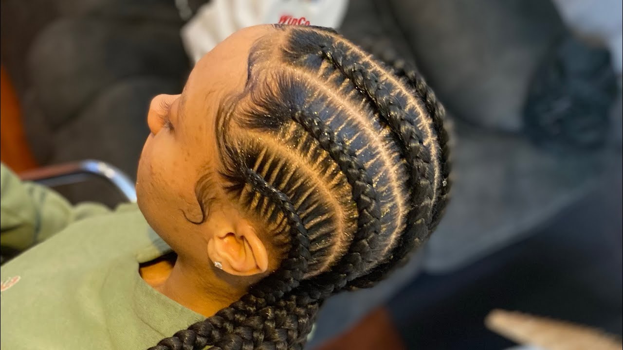 How to get neat 6 stitched braids! - YouTube