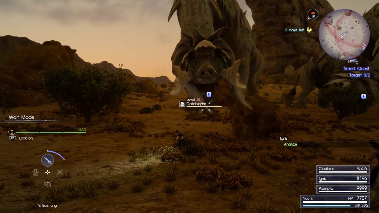 Hunt Contest Round 5 (Catoblepas) - FINAL FANTASY XV - YouTube