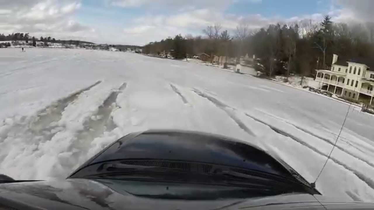 Driving Across a Frozen Lake Winola - YouTube