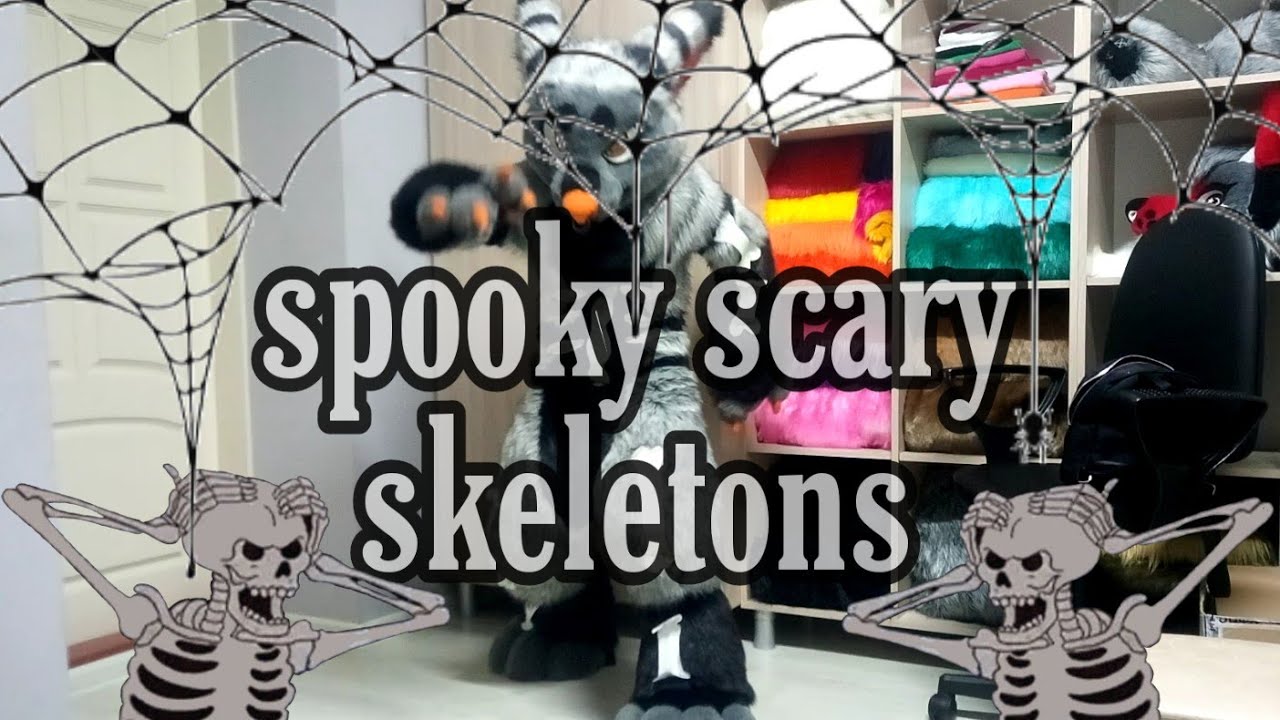 Fursuit dance spooky scary skeletons - YouTube