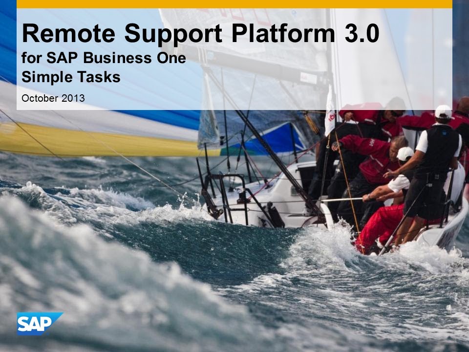 Remote Support Platform 3.0 for SAP Business One -- Simple Tasks - YouTube