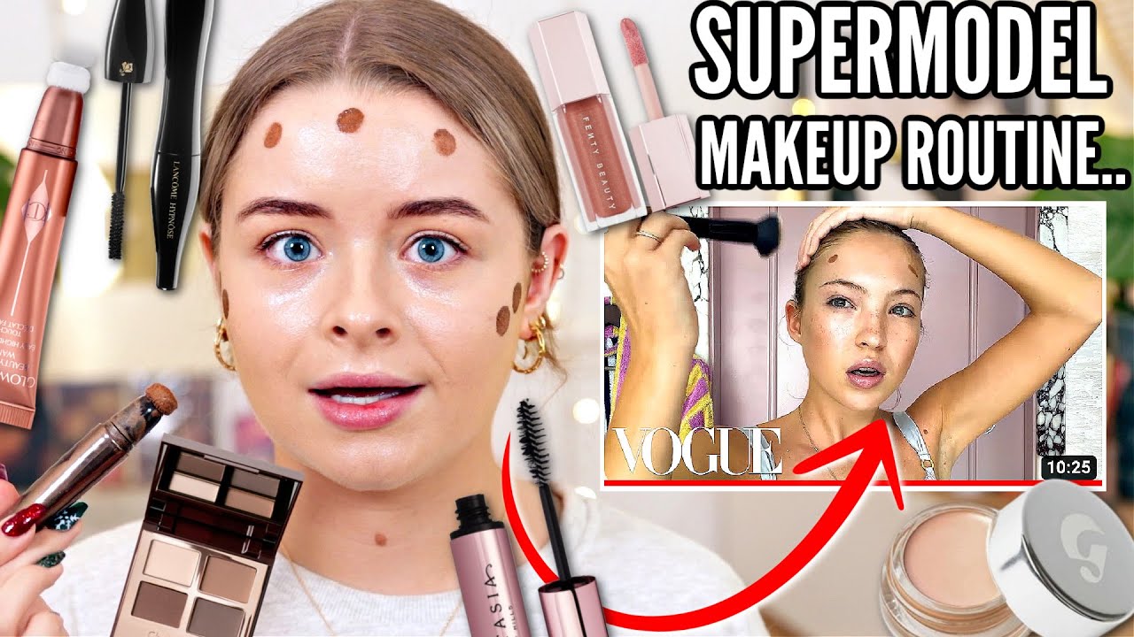 I followed a SUPERMODEL's makeup routine - YouTube