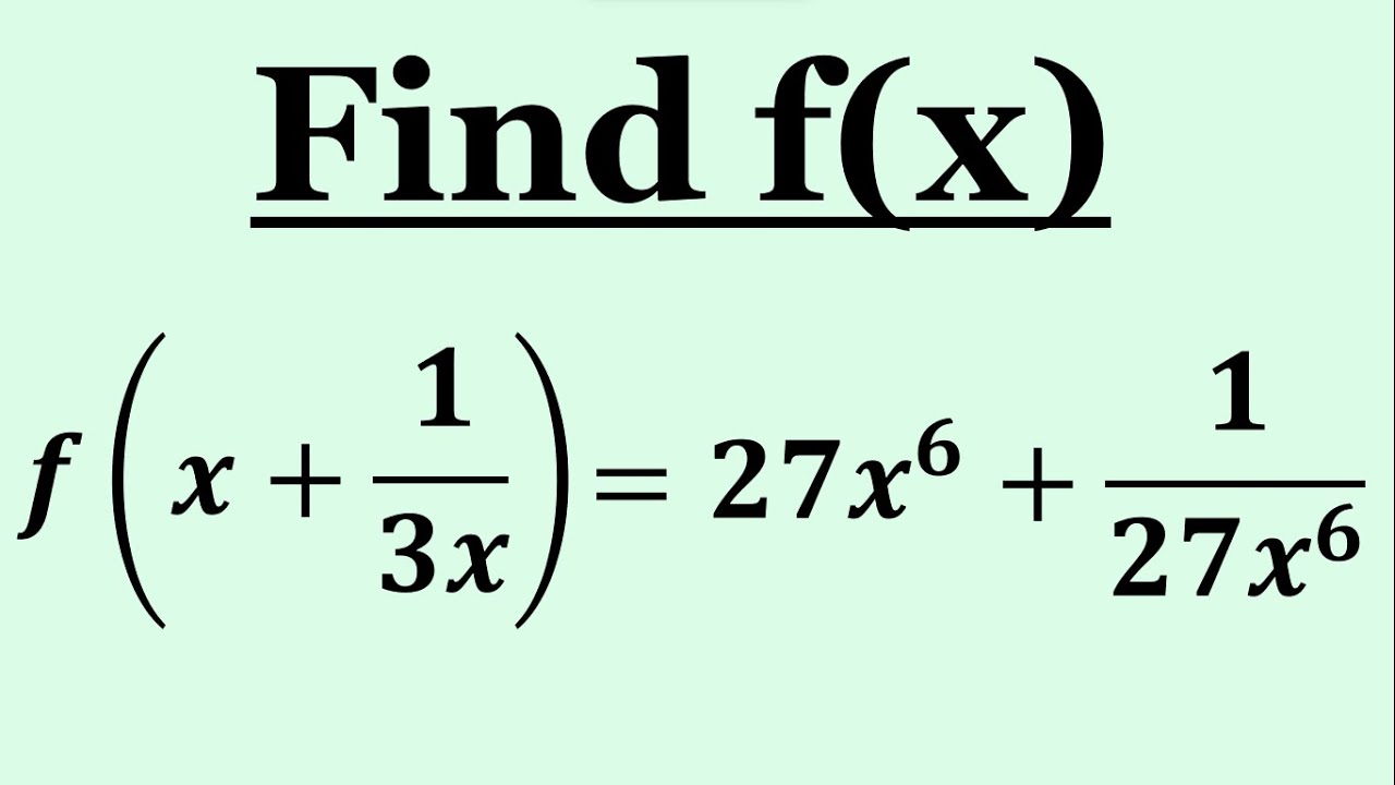 Mastering f(x): Solving Mind-Bending Functional Equation - YouTube