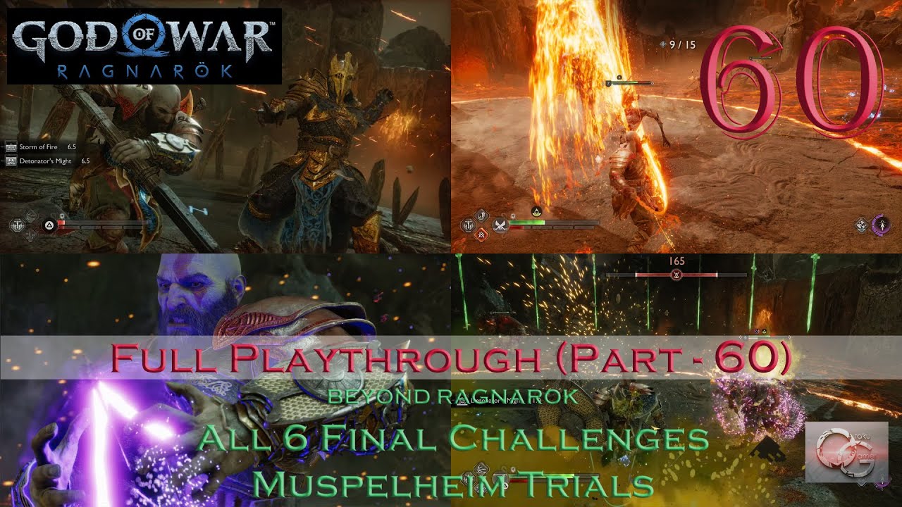 God of War Ragnarok (PS5) - All 6 FINAL MUSPELHEIM CHALLENGES -An ...