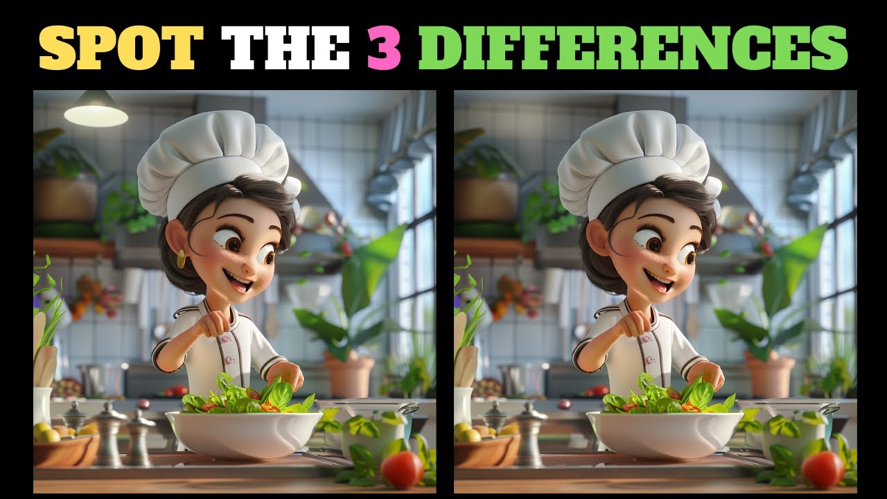 Spot the Difference🔍 Little Chefs 19 ⭐Find the Difference - YouTube