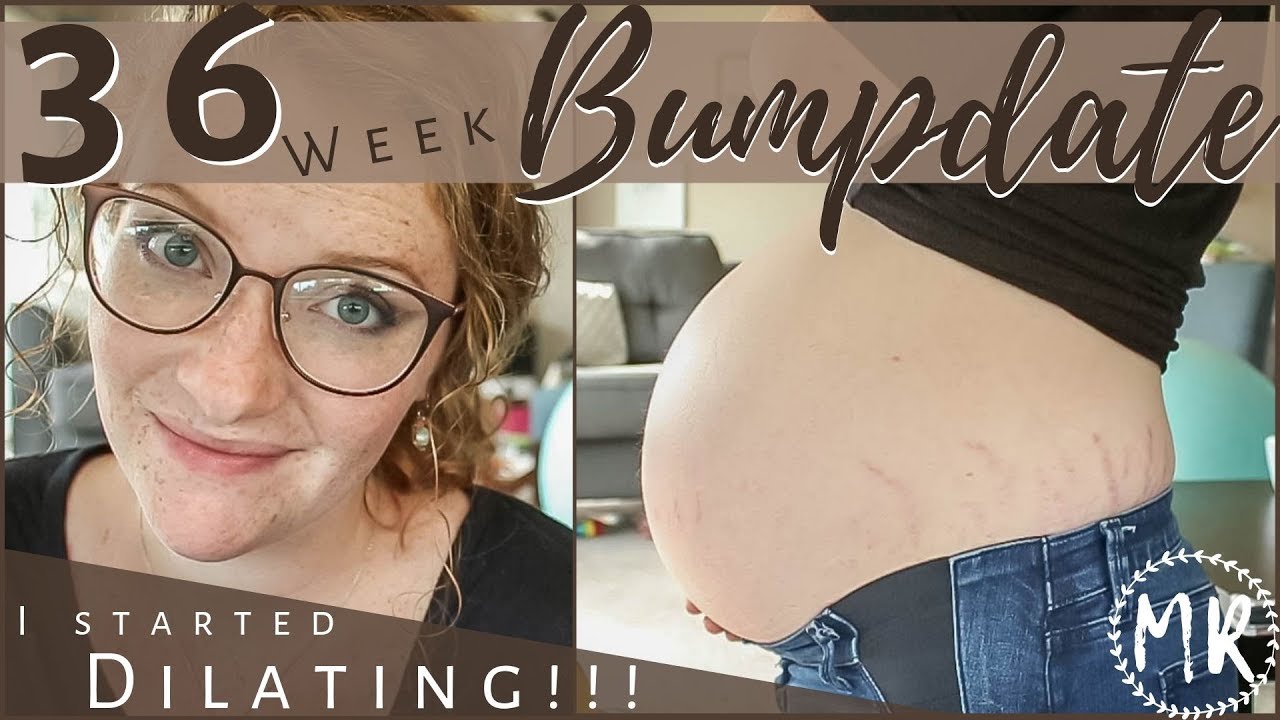 36 Week BUMPDATE | I started DILATING | Embarrassing Symptoms... - YouTube