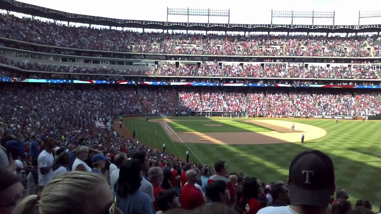 "God Bless America" at Texas Rangers Game on 8-25-12 - YouTube