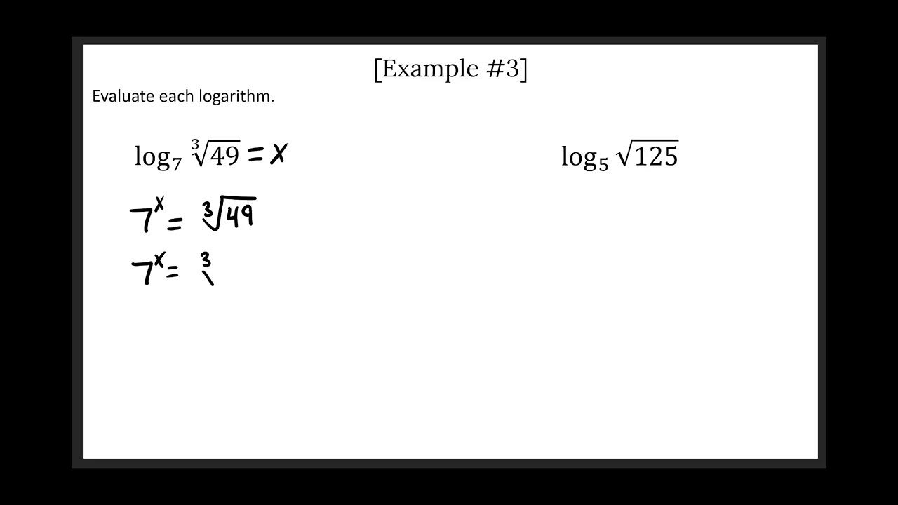 Evaluate Simple Logs Example 3 - YouTube
