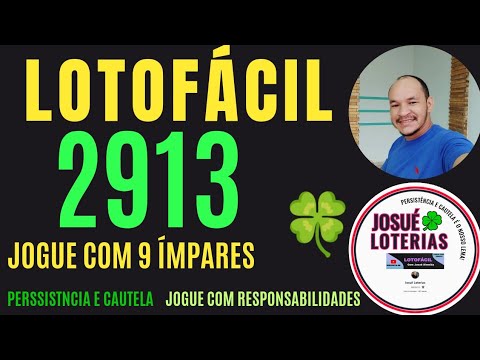 LOTOFACIL  2913,  VEJA COM ATENÇÃO NOSSAS DICAS PARA LOTOFACIL