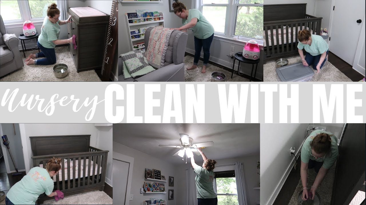 CLEAN WITH ME : BABY GIRL'S NURSERY - YouTube