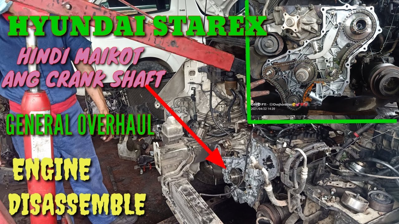 HYUNDAI GRAND STAREX GENERAL OVERHAUL D4CB ENGINE DISASSEMBLE PART 1 ...