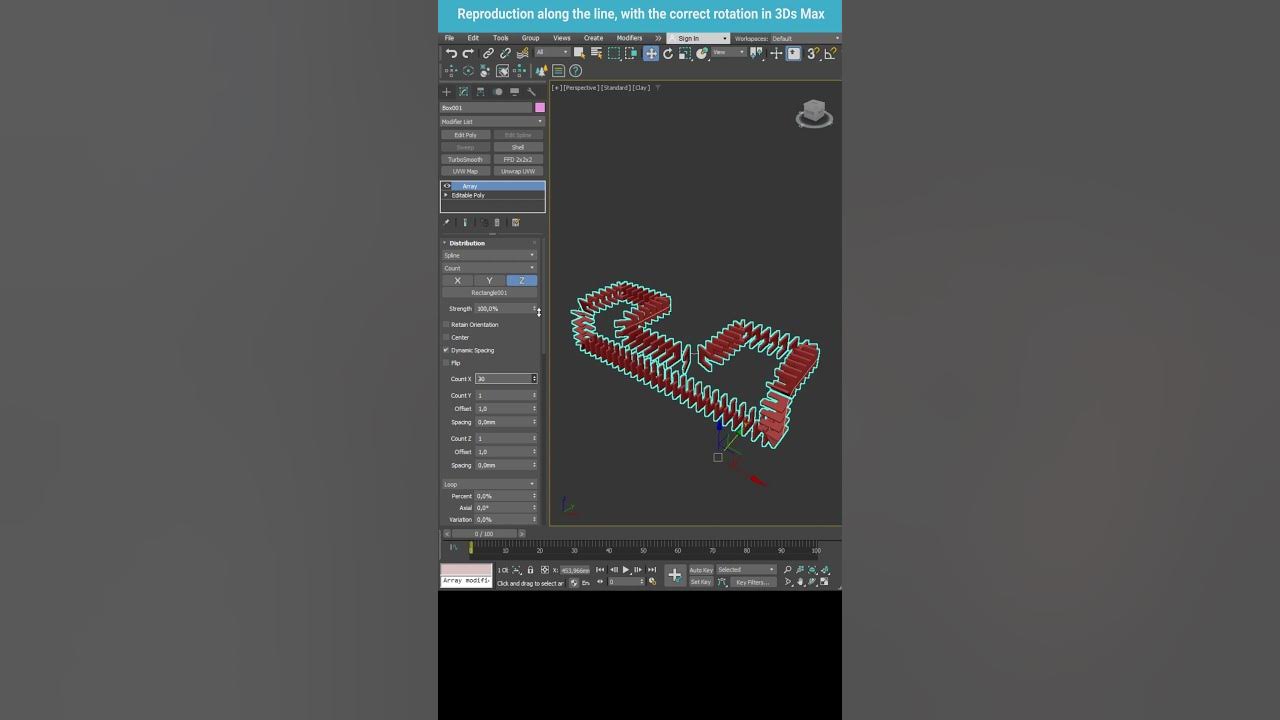 Precise Object Duplication Along a Path with Array in 3ds Max #shorts #3dsmax #array - YouTube
