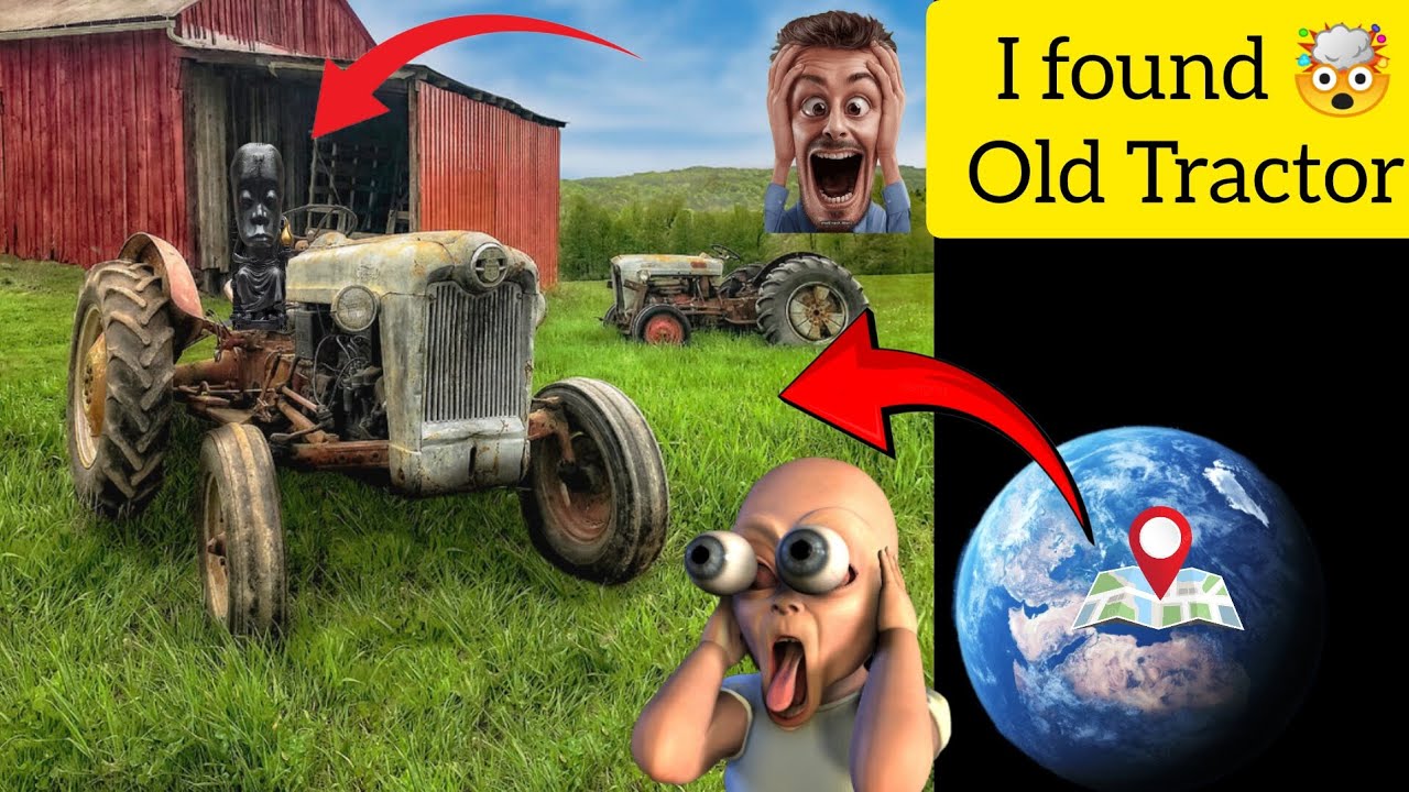 I found old Tractor on Google Earth maps | #tractor #map #explore - YouTube