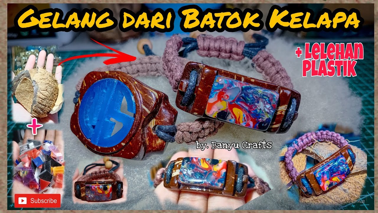 Membuat Gelang || dari Batok Kelapa - YouTube