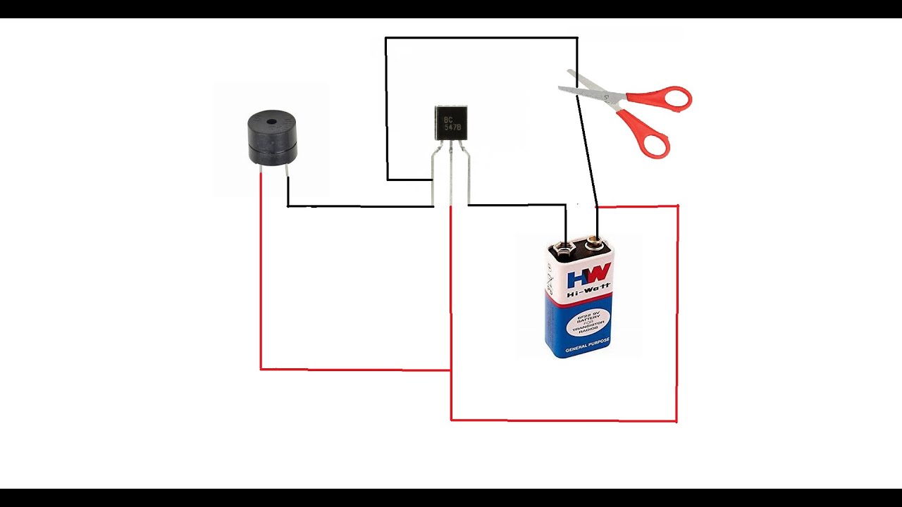 HOW TO MAKE WIRE BRAKE ALARM AT HOME WITH BC547 TRANSISTOR|HOW TO MAKE ...