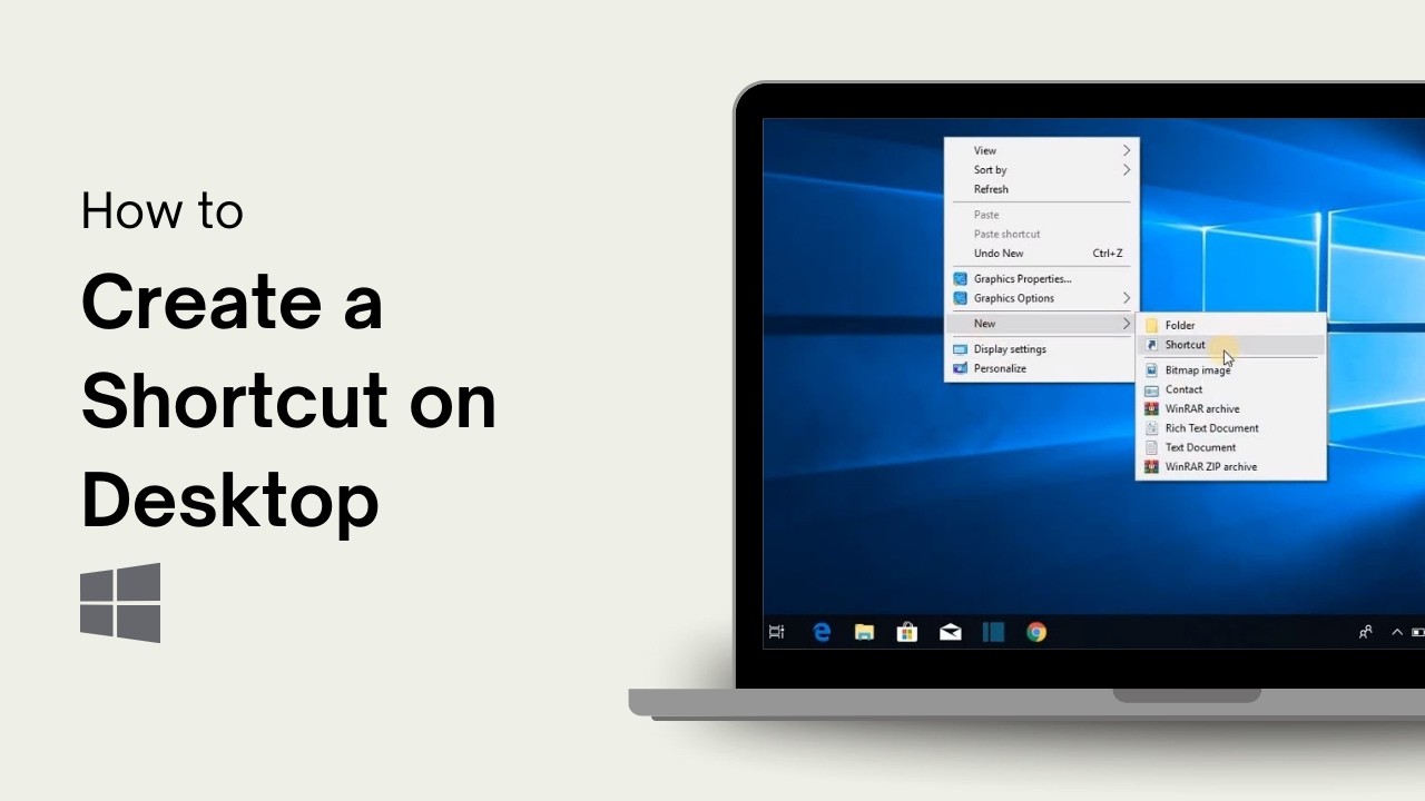 How to Create a Shortcut on Desktop in Windows - YouTube