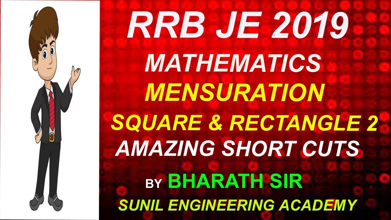 RRB JE 2019 PREPARATION |AMAZING SHORTCUTS| MATHEMATICS | MENSURATION ...