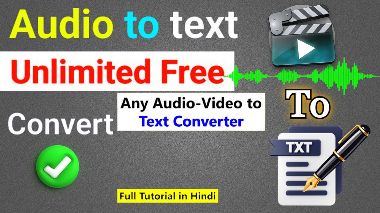 Video Audio To Text Converter || Powerful Speech Analysis || Transcribe ...