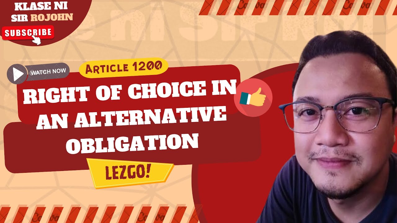 Obligations and Contracts - Art. 1200 - Right of Choice in an ...