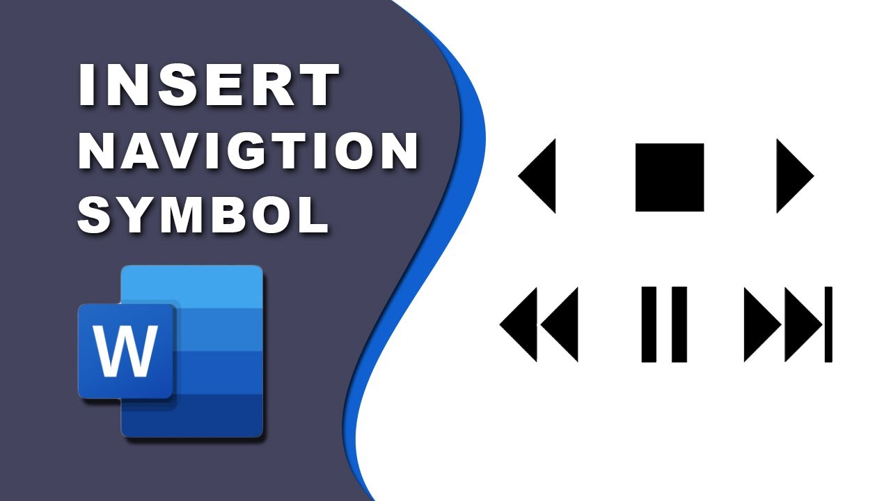 How to insert a navigation symbol in Word - YouTube