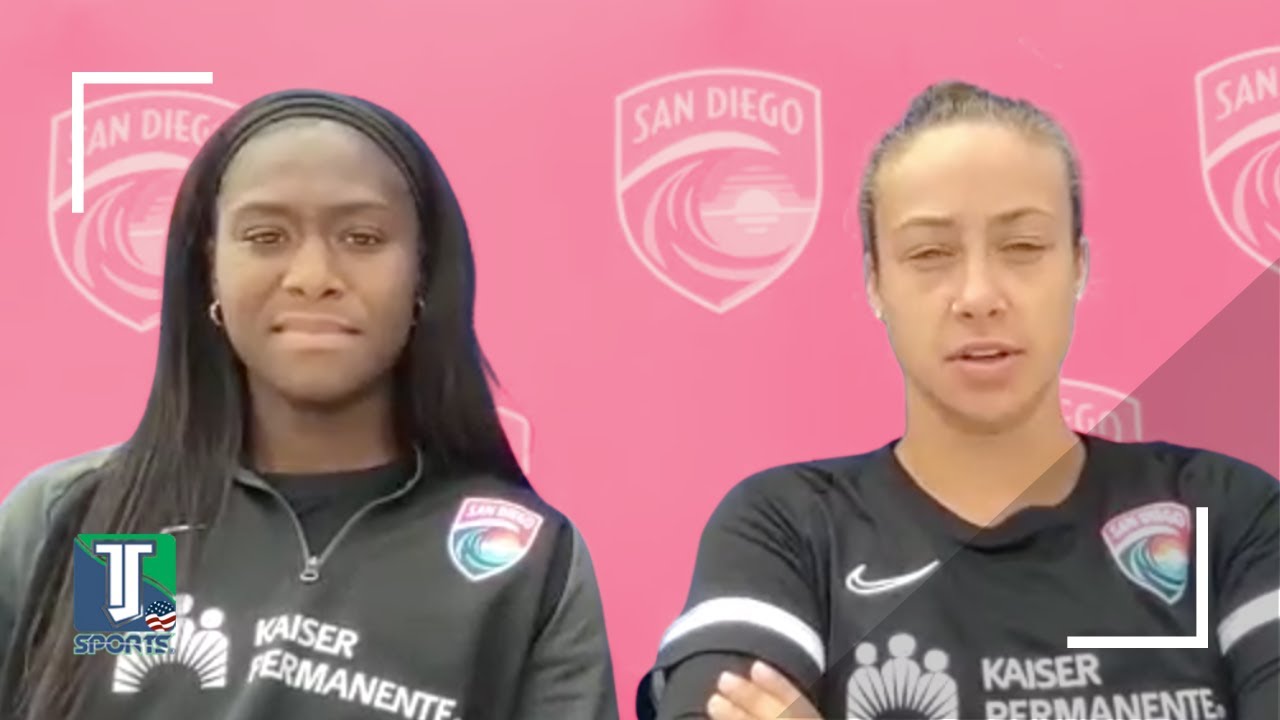 Casey Stoney, Kailen Sheridan and Amirah Ali | San Diego Wave vs ...