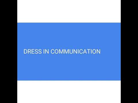 Dress in Communication #nonverbal communication #clothingstyle # ...