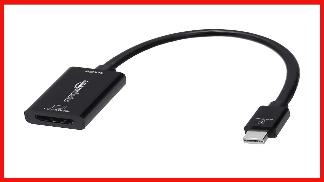 Amazon Basics Mini DisplayPort to HDMI Adapter (4k@60Hz) - YouTube
