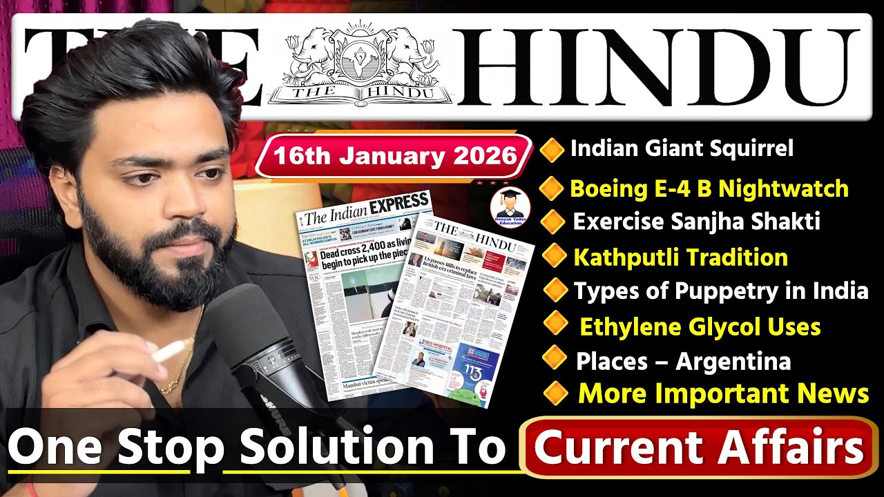 16 January 2026 | The Hindu Newspaper Analysis Today | Editorial ...