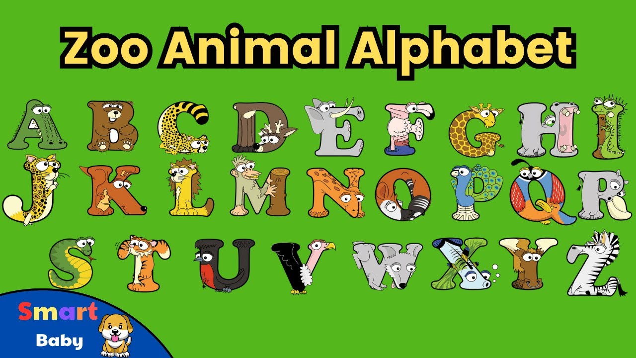 Zoo Animals for kids / Alphabet Animal A-Z / a-z animal alphabets / Alphabetimals ABC / Alphabet ...