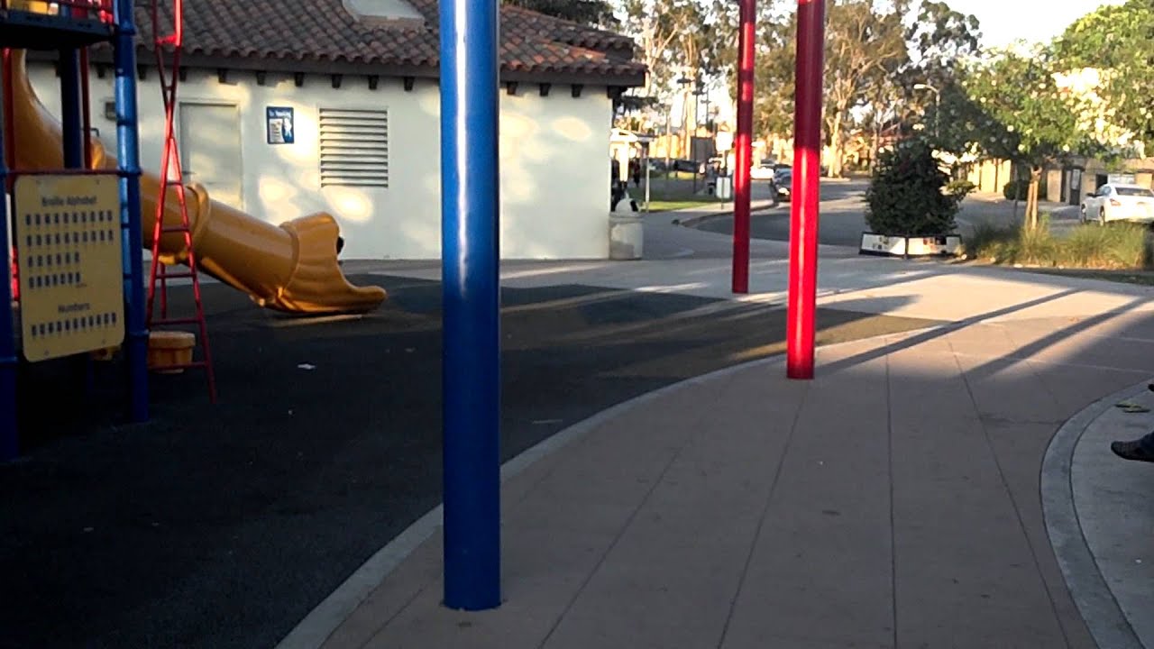 Noah hiding and pooping in the playground - YouTube