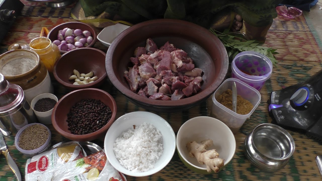 mutton kulambu in tamil / mutton kulambu / village food recipes - YouTube