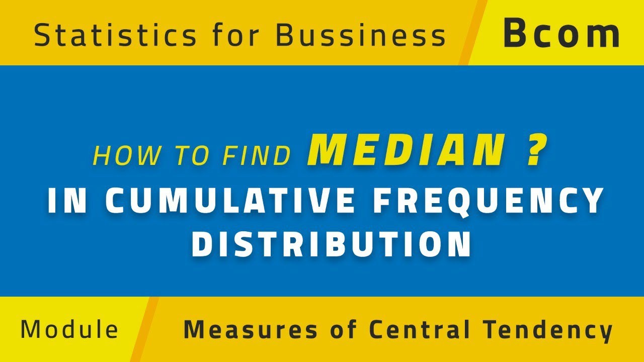 Median in cumulative frequency distribution - YouTube