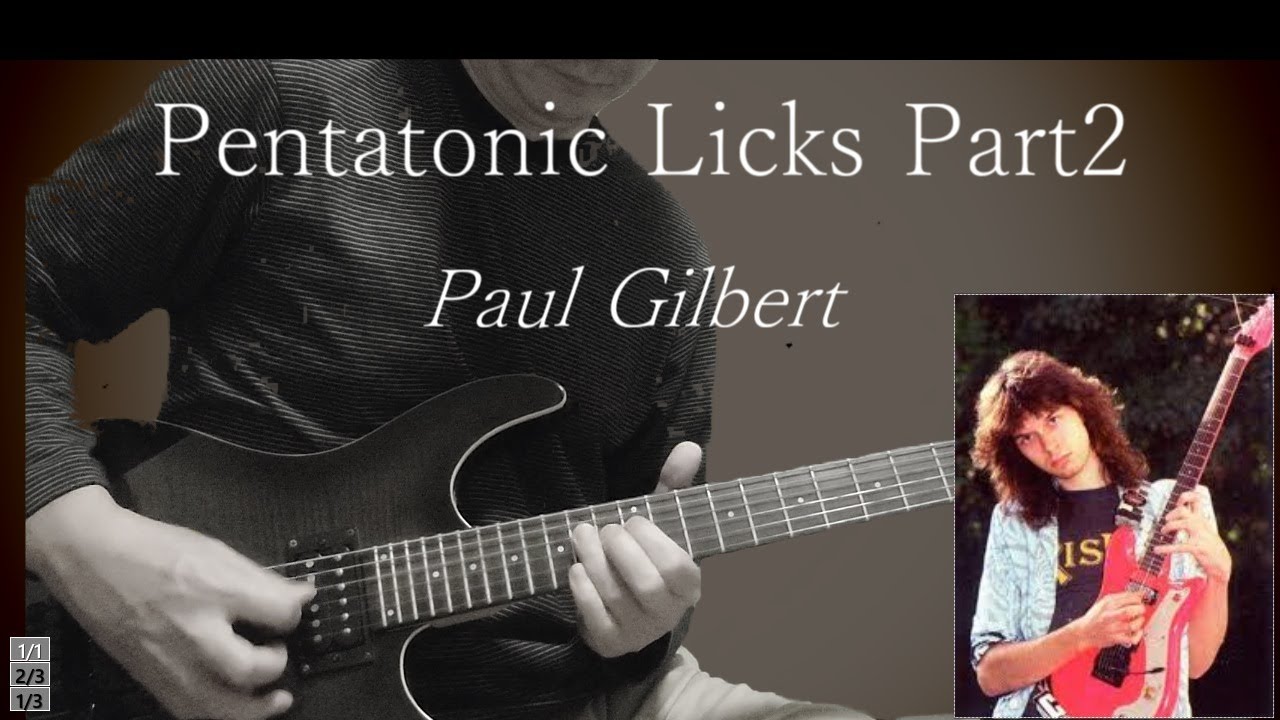 Paul Gilbert - Pentatonic Lick Part2 - Guitar - Tutorial - TAB - YouTube