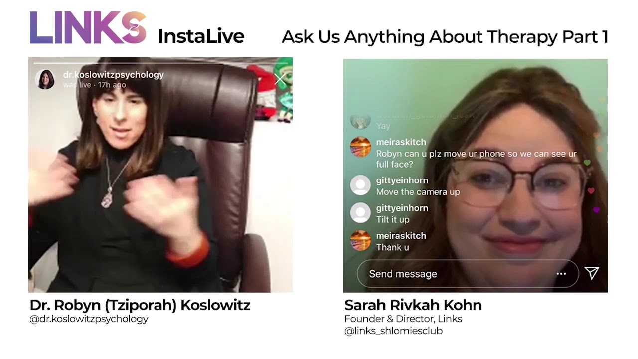 InstaLive: Ask Us Anything About Therapy Part 1 with Dr. Koslowitz ...