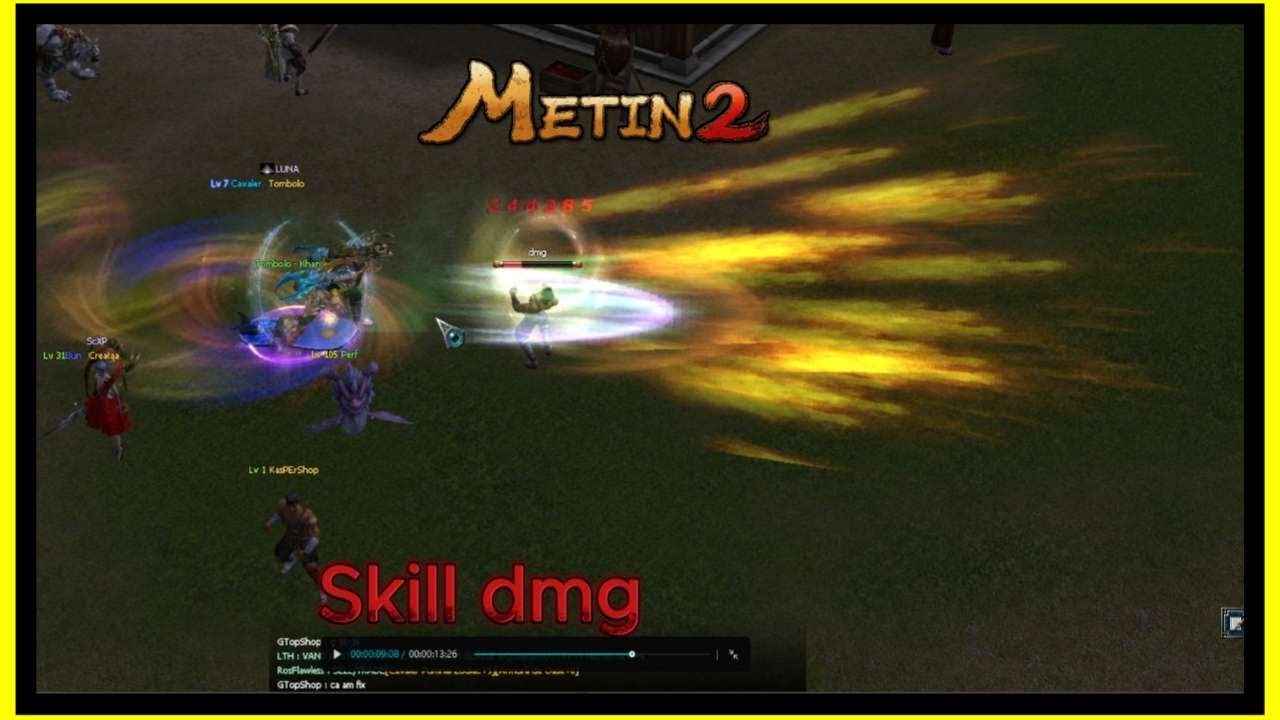 ⭐Metin2 - Ruby Kirin , Tombolo test dmg hit and skill for fun⭐ - YouTube